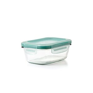 OXO Good Grips Smart Seal Leakproof Glass Food Storage Container Set,Clear,8 Piece Rectangle