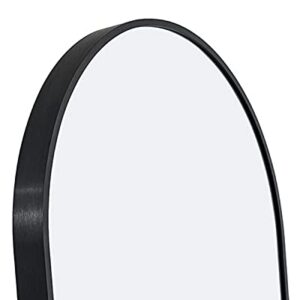 SHIGAKEN 65"×22" Arched Full Length Mirror, Aluminum Alloy Framed, Floor Mirror, Full Body Mirror, Large Arched Wall Mirror - Black