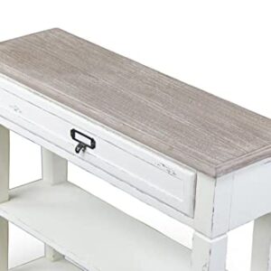 Baxton Studio Dauphine Traditional French 1-Drawer Accent Console Table, White