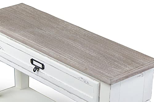 Baxton Studio Dauphine Traditional French 1-Drawer Accent Console Table, White