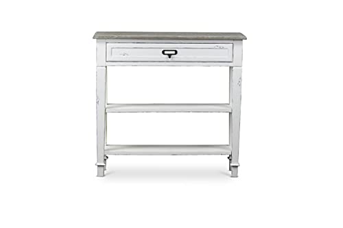 Baxton Studio Dauphine Traditional French 1-Drawer Accent Console Table, White