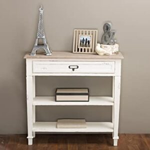 Baxton Studio Dauphine Traditional French 1-Drawer Accent Console Table, White