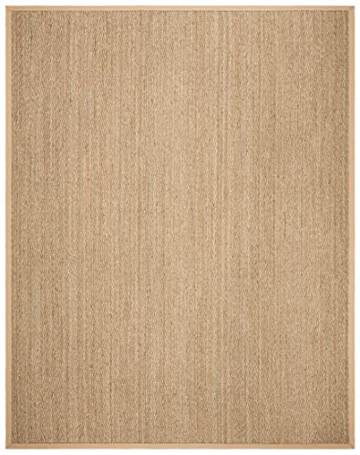 Safavieh Natural Fiber Collection 10' x 14' Beige NF115A Border Herringbone Seagrass Area Rug