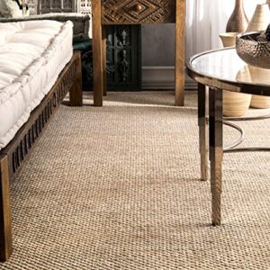 nuLOOM Alessi Solid Farmhouse Cotton Area Rug, 8' 6" x 11' 6", Beige