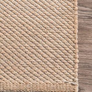 nuLOOM Alessi Solid Farmhouse Cotton Area Rug, 8' 6" x 11' 6", Beige