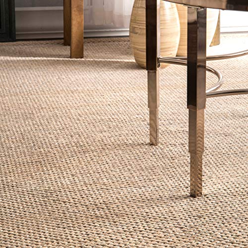 nuLOOM Alessi Solid Farmhouse Cotton Area Rug, 8' 6" x 11' 6", Beige