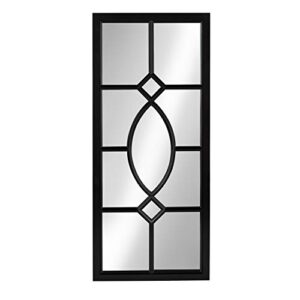 kate and laurel cassat modern casual window wall accent mirror, black