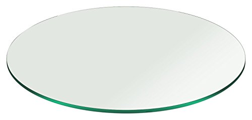 48" Inch Round Glass Table Top 3/8" Thick Pencil Polish Edge Tempered by Fab Glass and Mirror