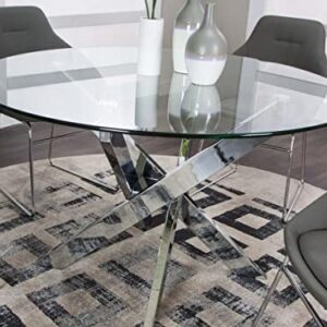 48" Inch Round Glass Table Top 3/8" Thick Pencil Polish Edge Tempered by Fab Glass and Mirror