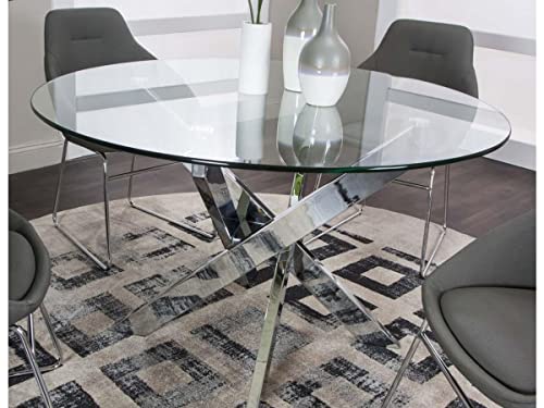 48" Inch Round Glass Table Top 3/8" Thick Pencil Polish Edge Tempered by Fab Glass and Mirror