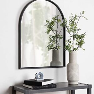 Kate and Laurel Valenti Modern Arched Wall Mirror, 24 x 32, Black, Vibrant Decorative Mirror for Wall