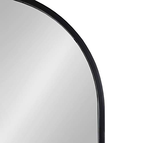 Kate and Laurel Valenti Modern Arched Wall Mirror, 24 x 32, Black, Vibrant Decorative Mirror for Wall