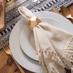 DII Farmhouse Braided Stripe Table Runner Collection, 15x108, Navy Blue