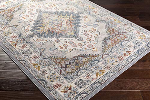 Artistic Weavers Anja Oriental Medallion Area Rug,6'7" Square,Grey