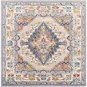 Artistic Weavers Anja Oriental Medallion Area Rug,6'7" Square,Grey