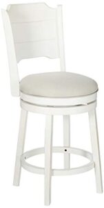 hillsdale clarion swivel stool, counter height, sea white