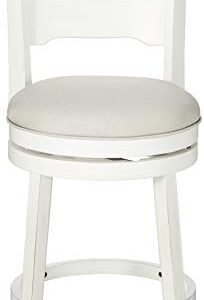 Hillsdale Clarion Swivel Stool, Counter Height, Sea White