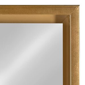 Kate and Laurel Evans Wood Framed Free Standing Floor Mirror with Easel, 18 x 58 Gold