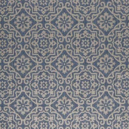 Nicole Miller New York Patio Country Danica Transitional Geometric Indoor/Outdoor Area Rug, Blue/Grey, 7'9"x10'2"