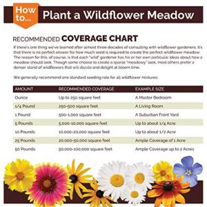 Deer Resistant Wildflower Seed Mix - 1/4 Pound - Mixed Wildflower Seeds, Attracts Bees, Attracts Butterflies, Attracts Hummingbirds, Attracts Pollinators, Easy to Grow & Maintain, Cut Flower Garden