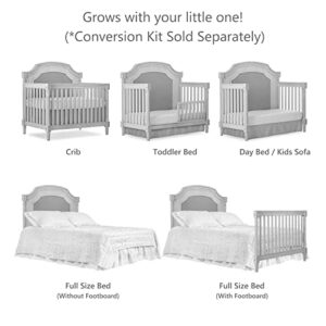 Evolur Julienne 5 in 1 Convertible Crib, Antique Grey Mist 55.5x31.2x51.5 Inch (Pack of 1)