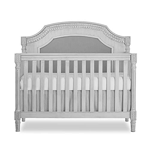 Evolur Julienne 5 in 1 Convertible Crib, Antique Grey Mist 55.5x31.2x51.5 Inch (Pack of 1)