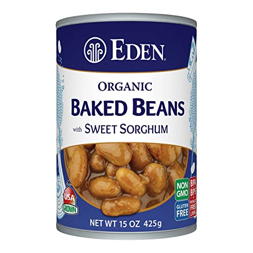 Eden Organic Baked Beans with Sorghum, Mustard, and Spices, Navy, 15 oz (12-Pack)