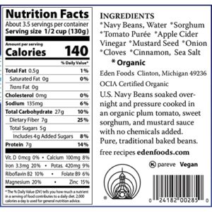 Eden Organic Baked Beans with Sorghum, Mustard, and Spices, Navy, 15 oz (12-Pack)