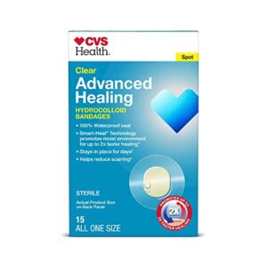 cvs health clear advanced healing hydrocolloid spot bandages, 15 ct