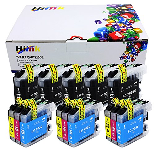 HIINK Compatible Ink Cartridge for Brother LC203 LC201 LC203XL use with MFC-J460DW MFC-J480DW MFC-J485DW MFC-J680DW MFC-J880DW MFC-J885DW(5BK, 3C, 3M,3Y, 14-Pack)