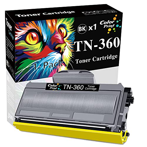 (1-Pack, Black) Compatible TN360 TN-360 Toner Cartridge TN-330 Used for Brother DCP-7030 DCP-7040 DCP-7045N HL-2140 HL-2150N HL-2170W MFC-7440N MFC-7840W Laser Printer, by ColorPrint