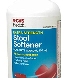 CVS Health Extra Strength Stool Softener Docusate Sodium Softgels 250 mg, 500 Count