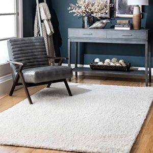 nuLOOM Wowshag Area Rug, 5' 3" x 7' 6", White