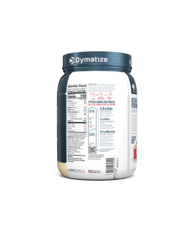 Dymatize ISO100 Hydrolyzed Protein Powder, 100% Whey Isolate , 25g of Protein, 5.5g BCAAs, Gluten Free, Fast Absorbing, Easy Digesting, Gourmet Vanilla, 20 Servings