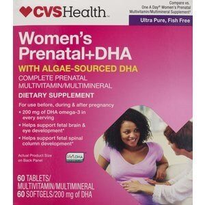 cvs dha prenatal multivitamin 2 step program tablets – 60 day