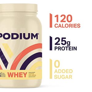 Podium Nutrition, Whey Protein Powder, Coffee Ice Cream, 27 Servings, 25g of Whey Protein Per Serving, Gluten Free, Soy Free