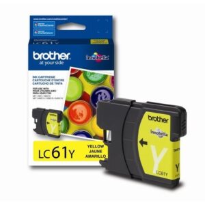 gts: brand new genuine original oem brother lc61 yellow ink cartridge