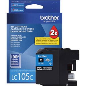 brother lc105c lc105c innobella super high-yield ink, cyan