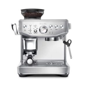 breville barista express® impress espresso machine, 2 liters, brushed stainless steel, bes876bss