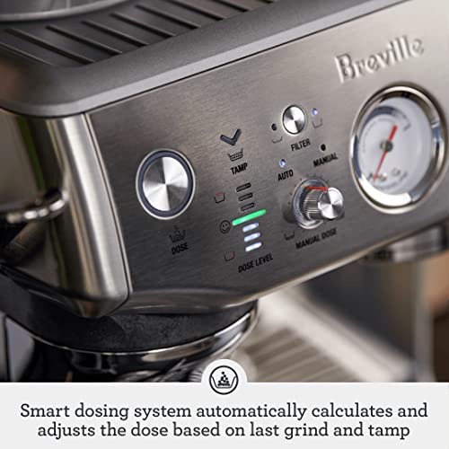 Breville Barista Express® Impress Espresso Machine, 2 Liters, Brushed Stainless Steel, BES876BSS