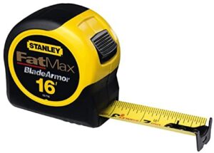 stanley fatmax tape measure with blade armor, 16-foot (33-716)