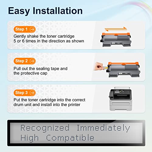 TN450 TN420 TESEN Compatible Toner Cartridge Replacement for Brother TN450 TN420 Black Toner Cartridge Use for HL-2270DW HL-2240 HL-2280DW MFC-7360N DCP-7065DN MFC-7240 IntelliFax-2840 2-Pack