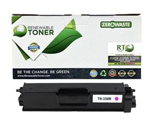 renewable toner tn-336m compatible replacement for brother tn336 tn336m | for use in hl-l8250cdn hl-l8350cdw hl-l9200cdw hl-l9200cdwt hl-l9300cdwt mfc-l8600cdw mfc-l8850cdw mfc-l9550cdw (magenta)