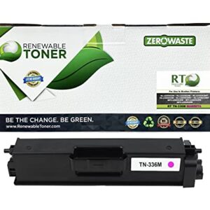 Renewable Toner TN-336M Compatible Replacement for Brother TN336 TN336M | for Use in HL-L8250CDN HL-L8350CDW HL-L9200CDW HL-L9200CDWT HL-L9300CDWT MFC-L8600CDW MFC-L8850CDW MFC-L9550CDW (Magenta)