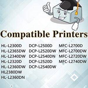 Much&More Compatible Toner Cartridge Replacement for Brother TN660 TN-660 Used for Brother HL-L2300D L2365DW L2340DW L2320D L2360DW DCP-L2520DW L2540DW MFC-L2740DW Printer (Black, 2-Pack)