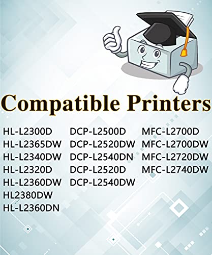 Much&More Compatible Toner Cartridge Replacement for Brother TN660 TN-660 Used for Brother HL-L2300D L2365DW L2340DW L2320D L2360DW DCP-L2520DW L2540DW MFC-L2740DW Printer (Black, 2-Pack)