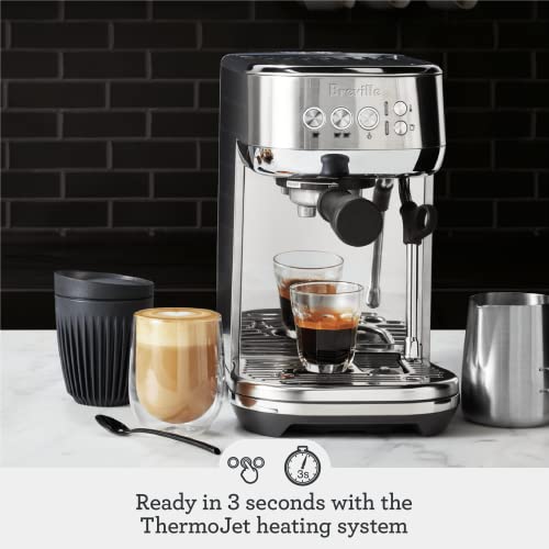 Breville Bambino Plus Espresso Machine,64 Fluid Ounces, Brushed Stainless Steel, BES500BSS