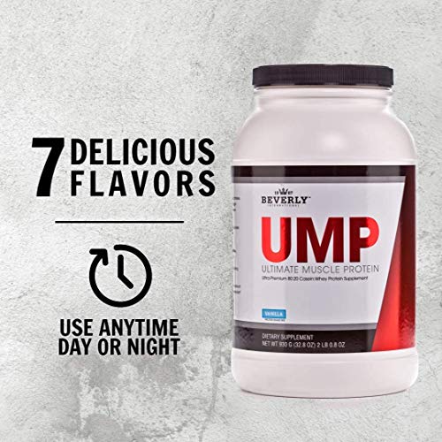 Beverly International UMP Protein Powder, Vanilla. Unique Whey-Casein Ratio Builds Lean Muscle. Easy to Digest. No Bloat. (32.8 oz) 2lb .8 oz