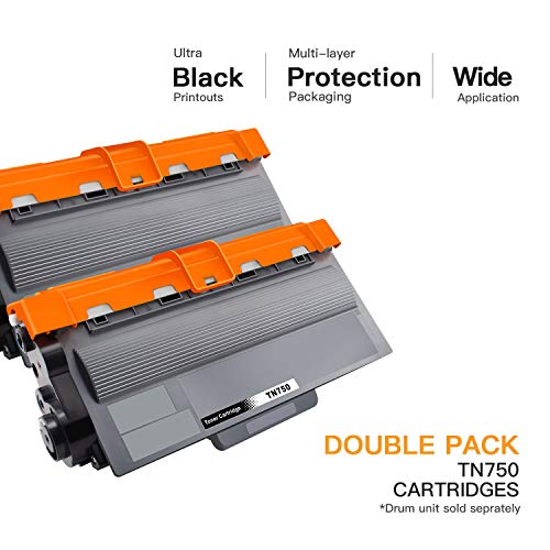 E-Z Ink (TM Compatible Toner Cartridge Replacement for Brother TN750 TN-750 TN720 TN-720 to use with HL-5450DN HL-5470DW HL-6180DW MFC-8710DW MFC-8910DW MFC-8950DW (Black, High Yield, 2-Pack)