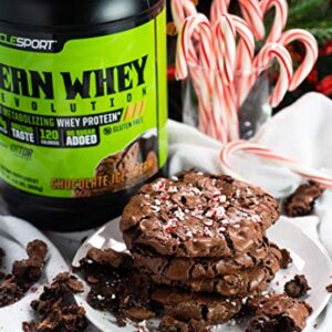 Musclesport Lean Whey Revolution™ Protein Powder - Whey Protein Isolate - Low Calorie, Low Carb, Low Fat, Incredible Flavors - 25g Protein per Scoop - 2lb Chocolate Ice Cream